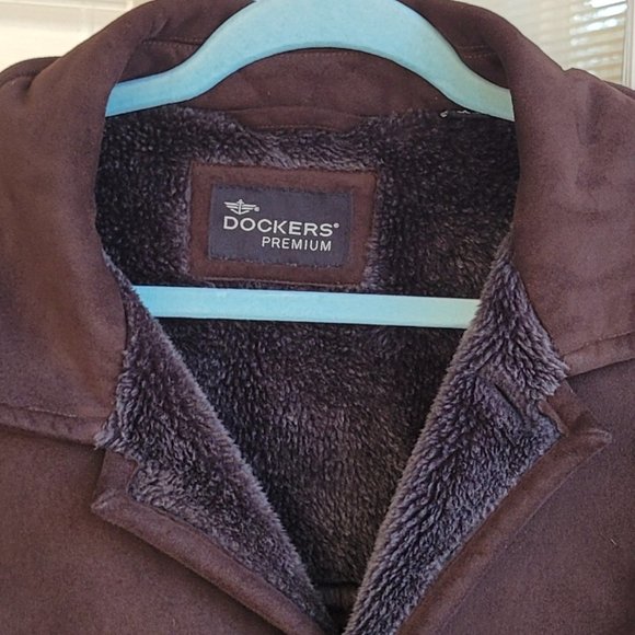 Dockers | Jackets & Coats | Dockers Premium Faux Suede Faux Fur Lining ...